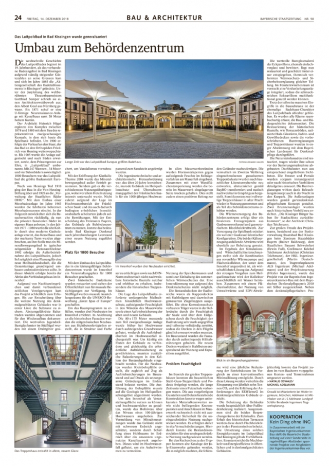 Artikel in der Bayerischen Staatszeitung